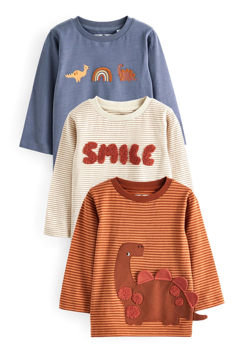 Next 3 PACK APPLIQUÉ TRANSPORT - Top s dlouhým rukávem - rust brown ...