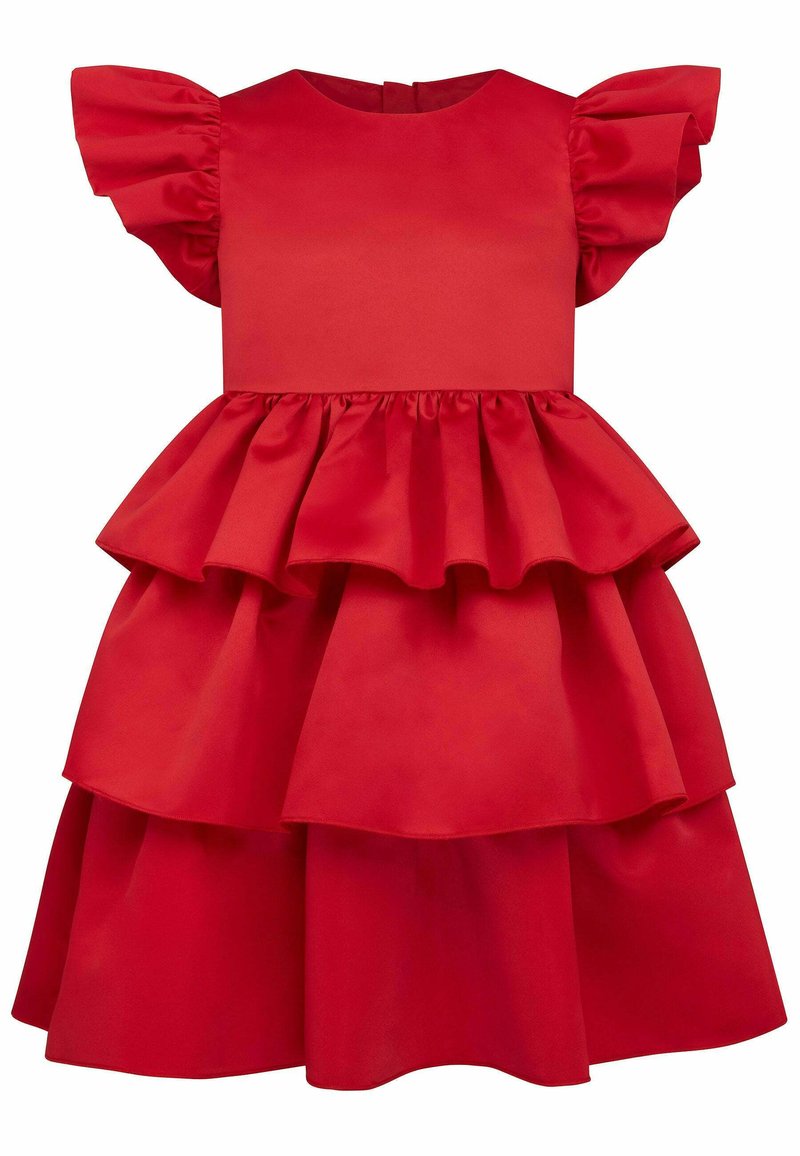 Holly Hastie Scarlett Frill Cocktail Dress Party Dress Red