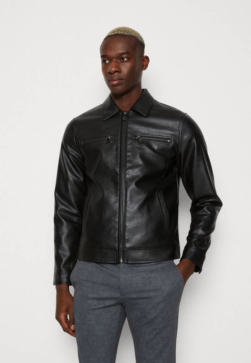 Redefined Rebel RRSTEFAN JACKET - Kunstlederjacke - black/schwarz ...