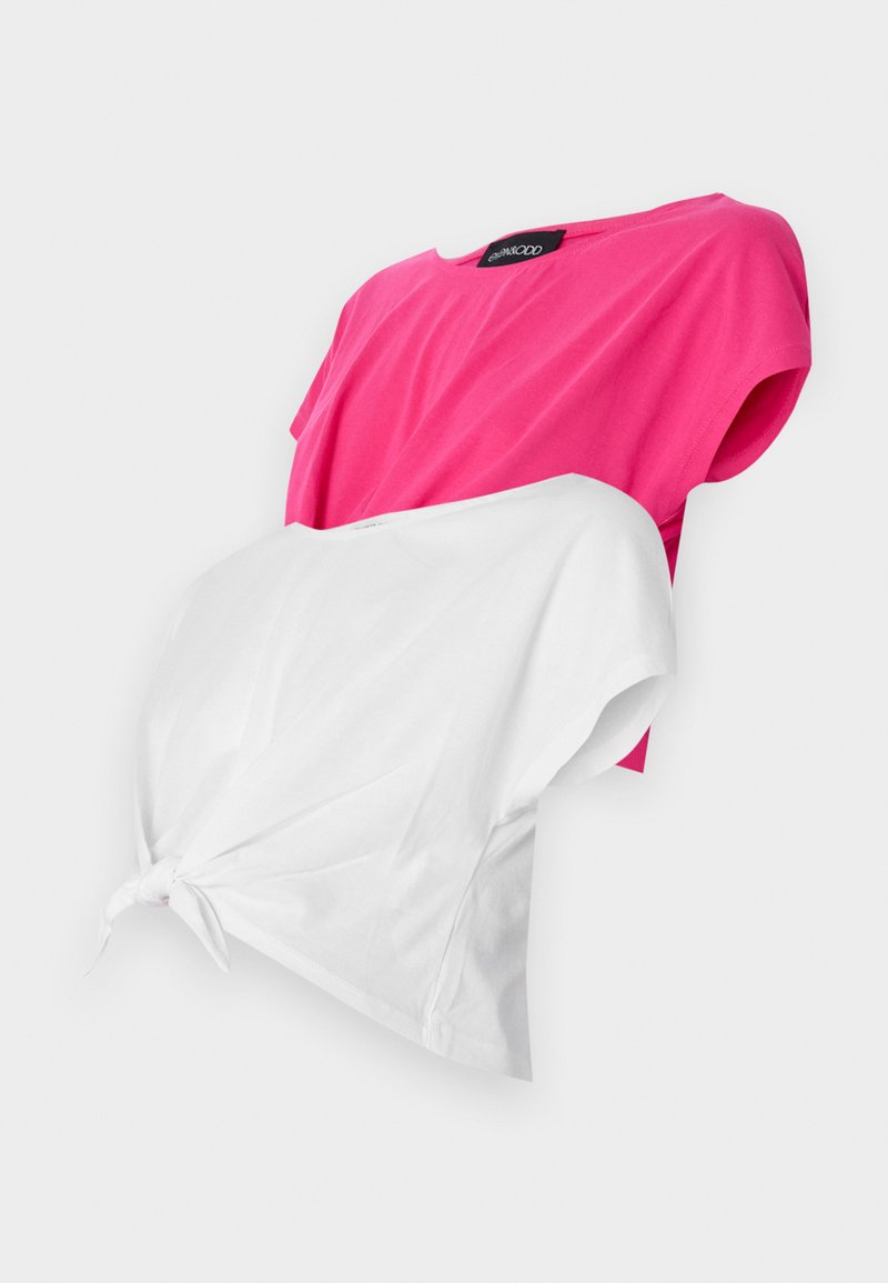 Even&Odd Maternity 2 PACK - Jednoduché tričko - white/pink/bílá ...