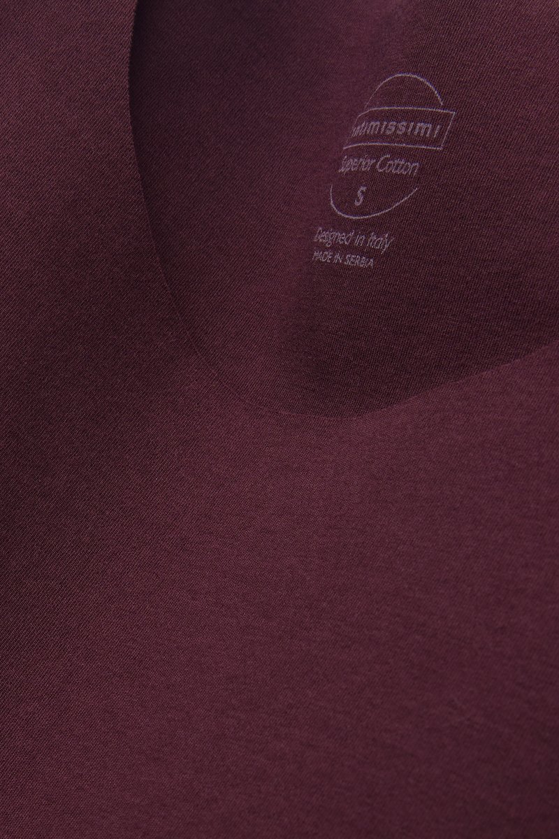 Intimissimi ROUND NECK AND RAW CUT - Undertrøjer - dark burgundy ...