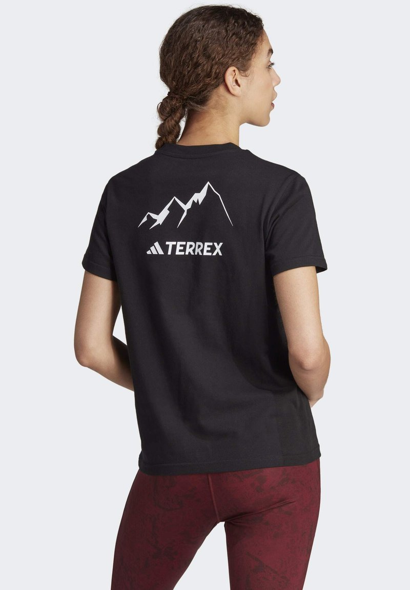 Adidas Terrex TERREX GRAPHIC MOUNTAIN - T-Shirt print - black/schwarz ...