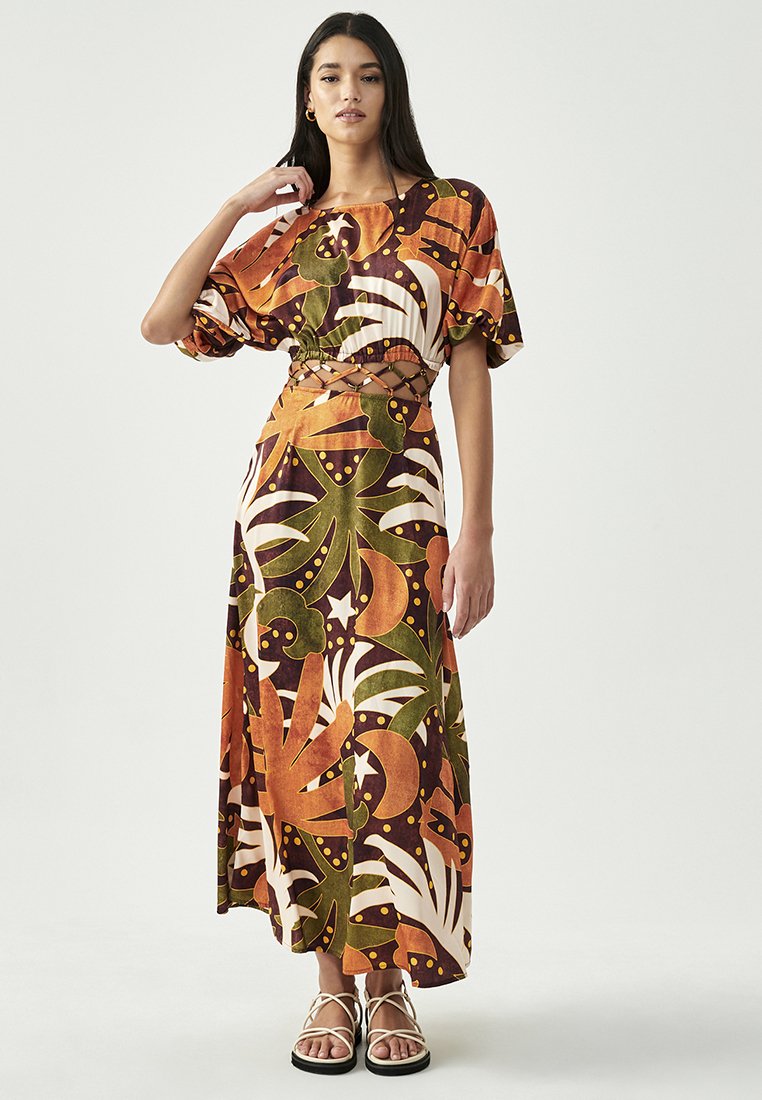 ST MRLO SENNE - Day dress - abstract ferns/brown - Zalando.ie