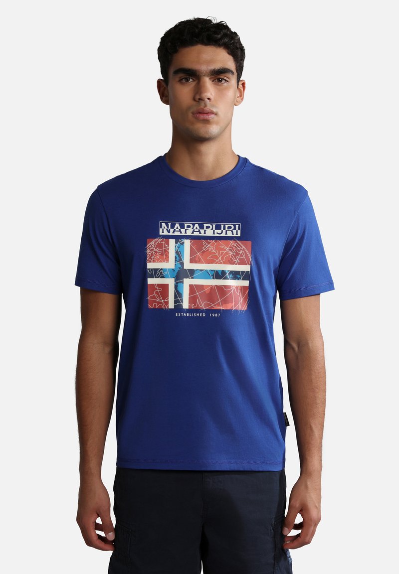 Napapijri GUIRO - T-shirt print - blu mazarin ba/blauw - Zalando.nl