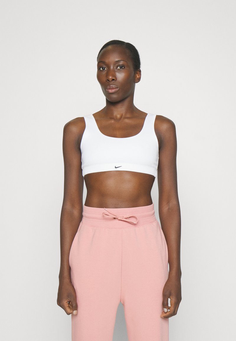 Nike Performance ALATE ALL BRA - Light support sports bra - white/black ...