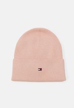 Tommy Hilfiger ESSENTIAL FLAG BEANIE - Mössa - sepia pink/ljusrosa - Zalando.se