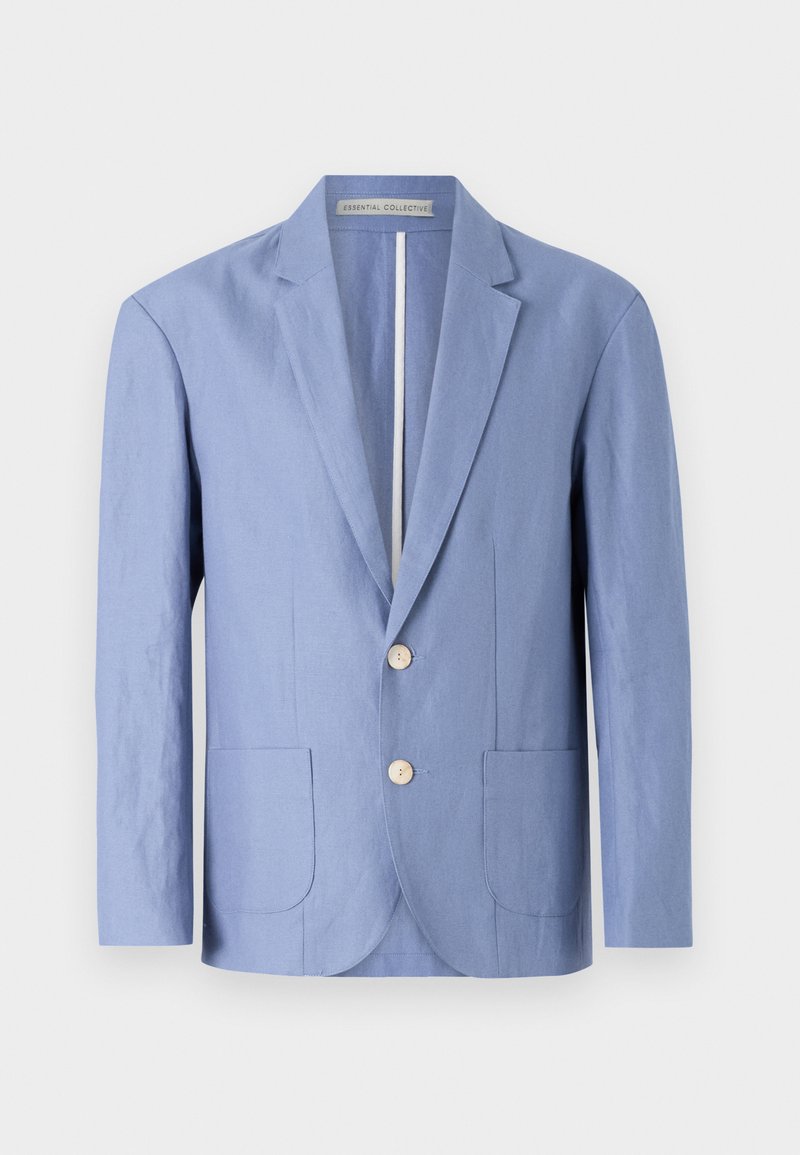 Essential Collective UNCONSTRUCTED LINEN BLAZER - Blazer jacket - blue ...