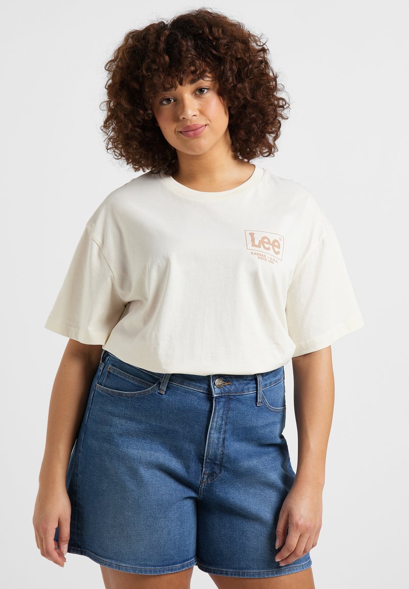 Lee CREW NECK TEE - T-Shirt print - ecru/weiß - Zalando.ch