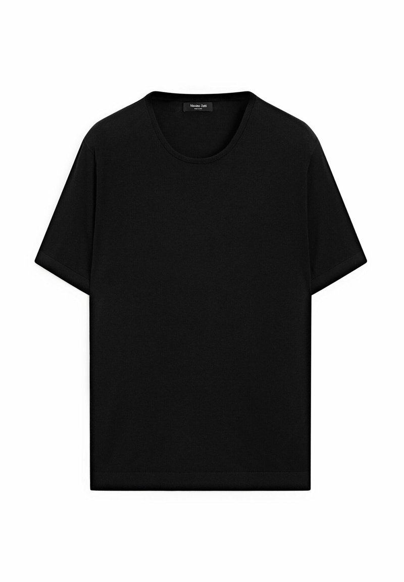 Massimo Dutti BLEND SHORT SLEEVE - Basic T-shirt - black - Zalando
