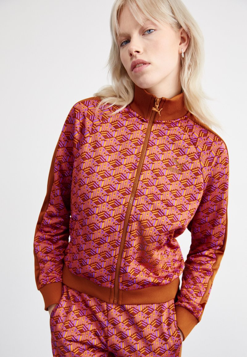 Puma TRACK - Zip-up sweatshirt - teak/tan - Zalando.ie