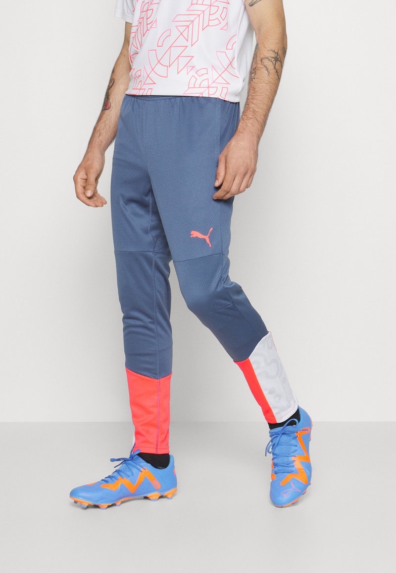 Puma INDIVIDUALCUP TRAINING PANTS - Tracksuit bottoms - white/inky blue/white - Zalando.ie
