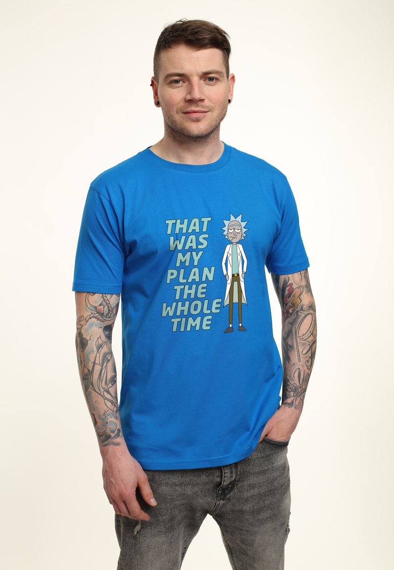 Henry Tiger RICK AND MORTY MY PLAN - T-Shirt print - royal blue/royal ...
