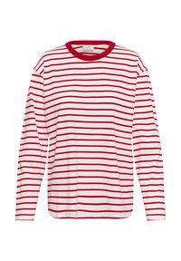 Kaffe WINNY CONTRAST - Long sleeved top - chalk w/red stripes/light red ...