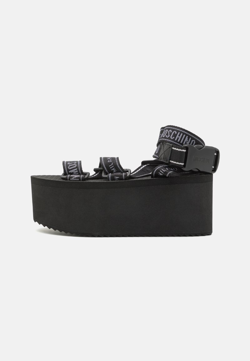 MOSCHINO WEDGE - Platform sandals - nero/black - Zalando.ie