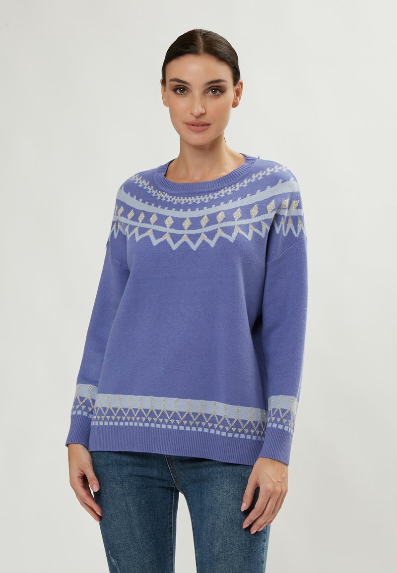 INFLUENCER Pullover - iris sky gold/violet - ZALANDO.FR