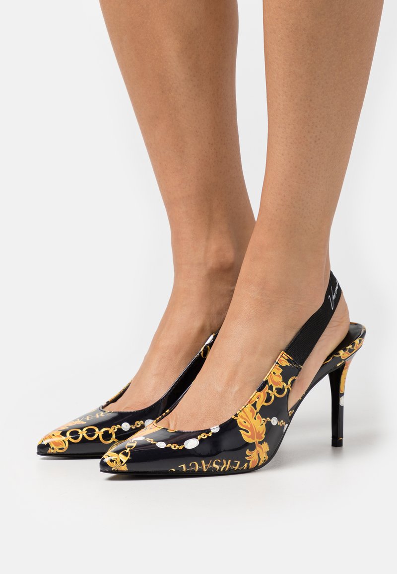 Versace Jeans Couture Tocuri înalte - black/gold/negru - Zalando.ro