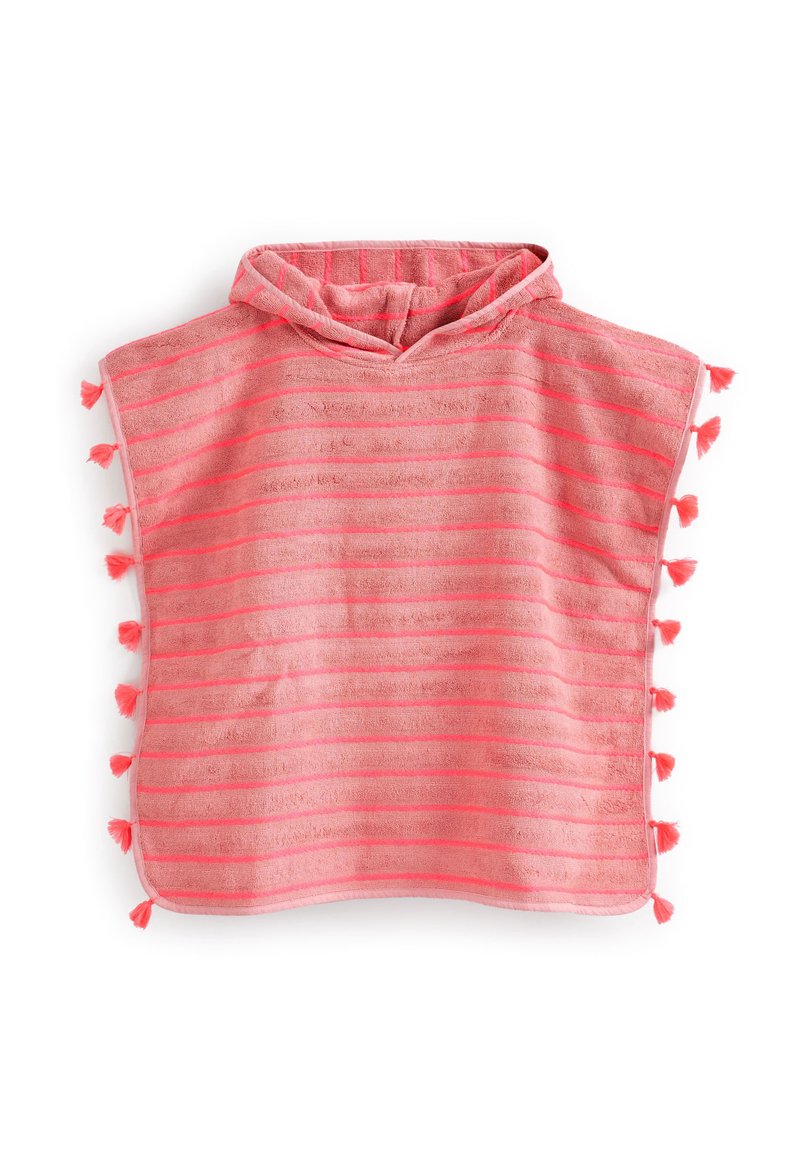 Next PONCHO - Peignoir - fluro stripe pink/rose - ZALANDO.BE
