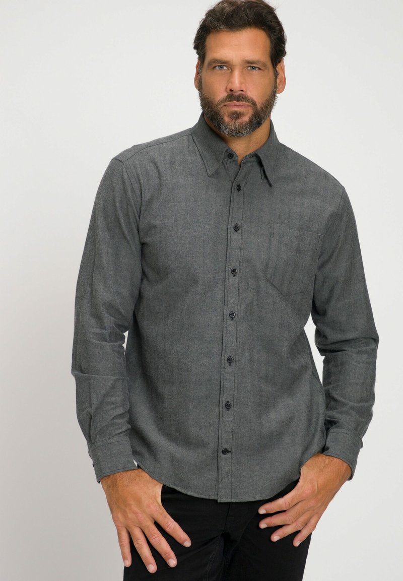 JP1880 HERRINGBONE PRINT LONG SLEEVE - Hemd - grey/rot - Zalando.de