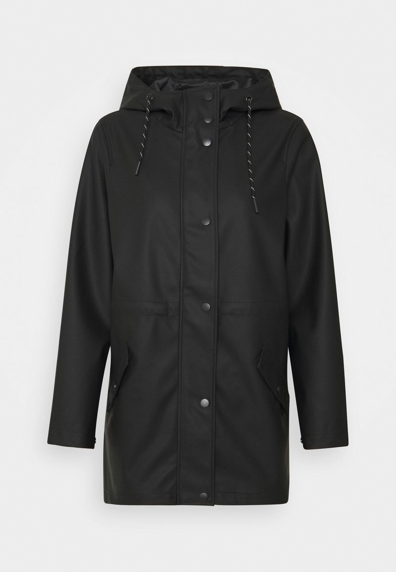 Vero Moda Petite VMMALOU COATED JACKET - Regnjakke - black/svart ...