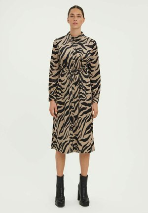 DreiMaster BARADELLO - Blusenkleid - schwarz wollweiss/schwarz - Zalando.at