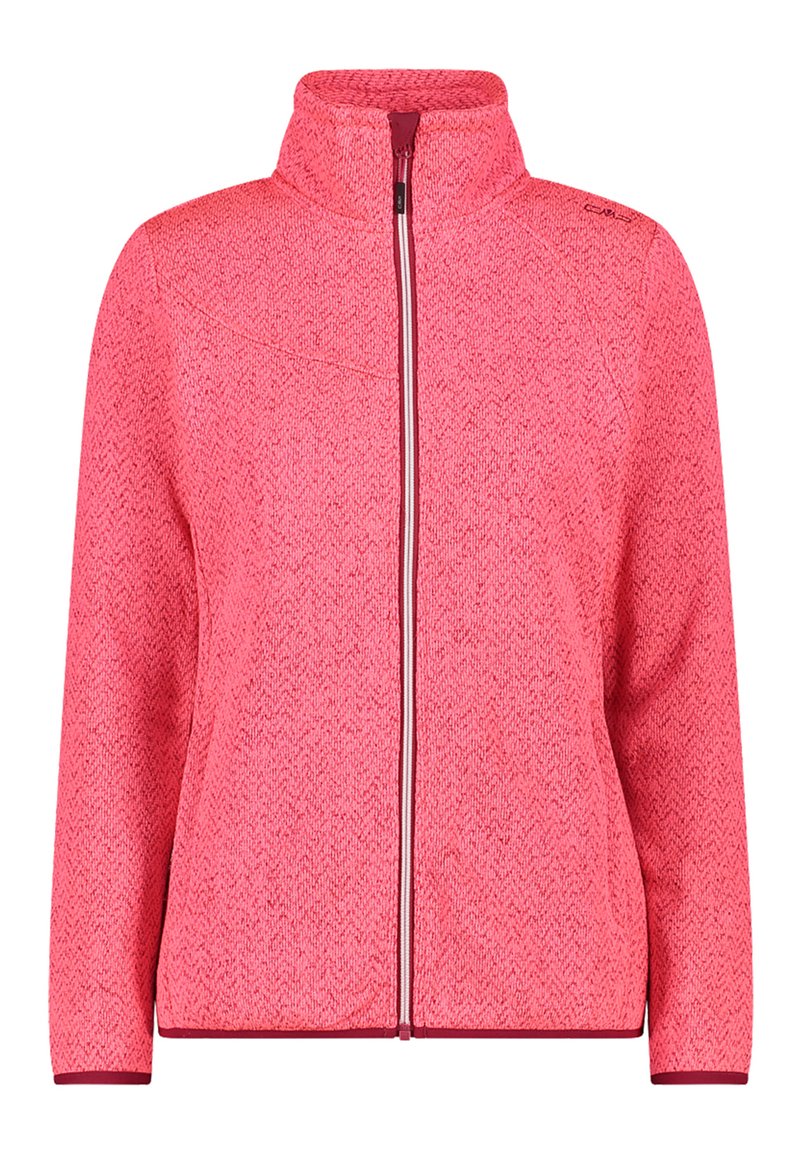 CMP GEOMETRISCHER TEXTUR - Fleecejacke - neon pink/neonpink - Zalando.de