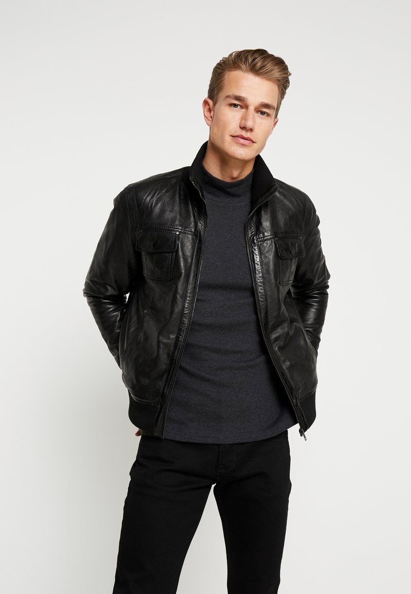 Serge Pariente DANY - Leather jacket - black - Zalando.ie