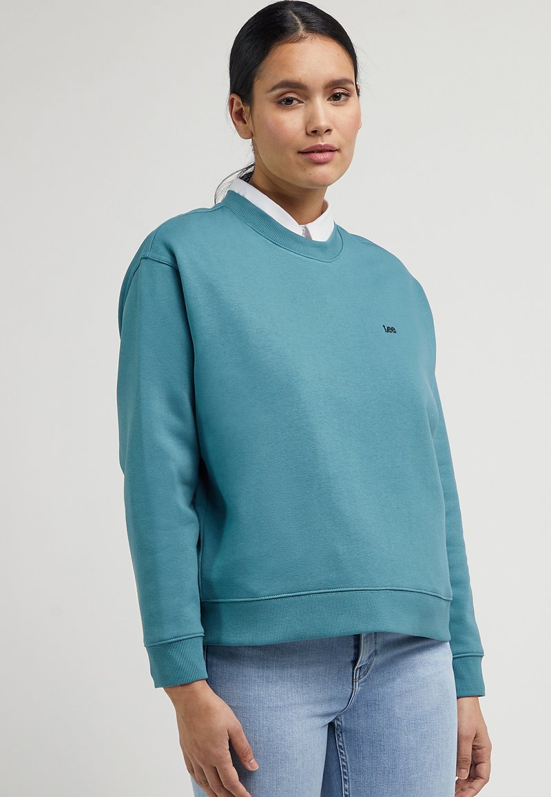 Lee CREW SWS - Sweatshirt - eden/grün-meliert - Zalando.de