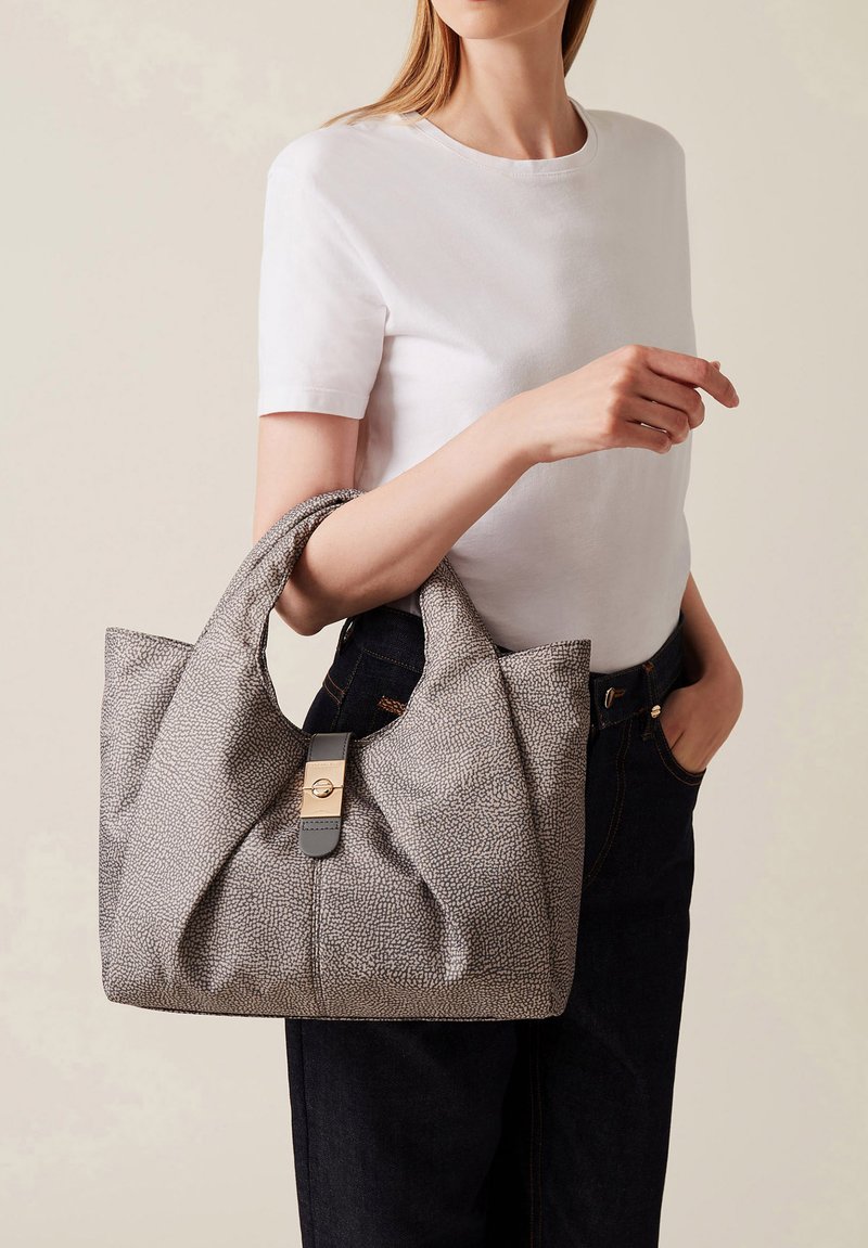 Borbonese CORTINA MEDIUM - Borsa a mano - clay grey/grigio - Zalando.it