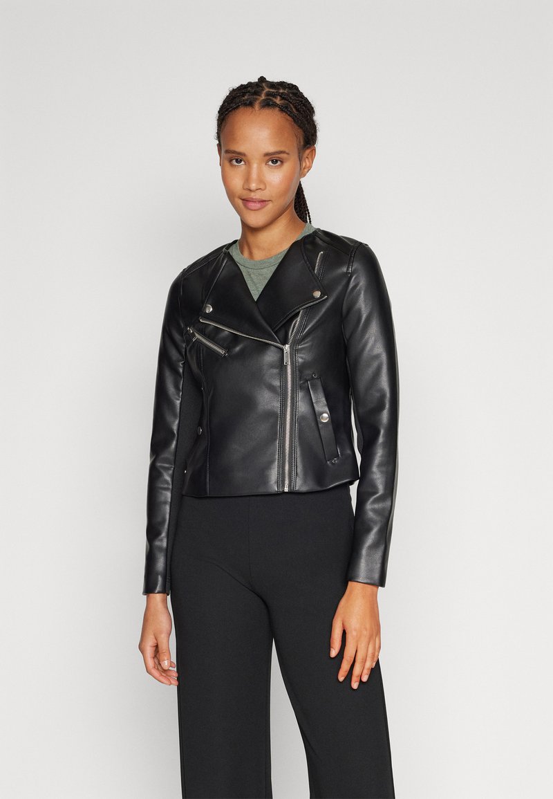 Vero Moda VMRILEY RIO SHORT COATED JACKET - Faux leather jacket - black ...