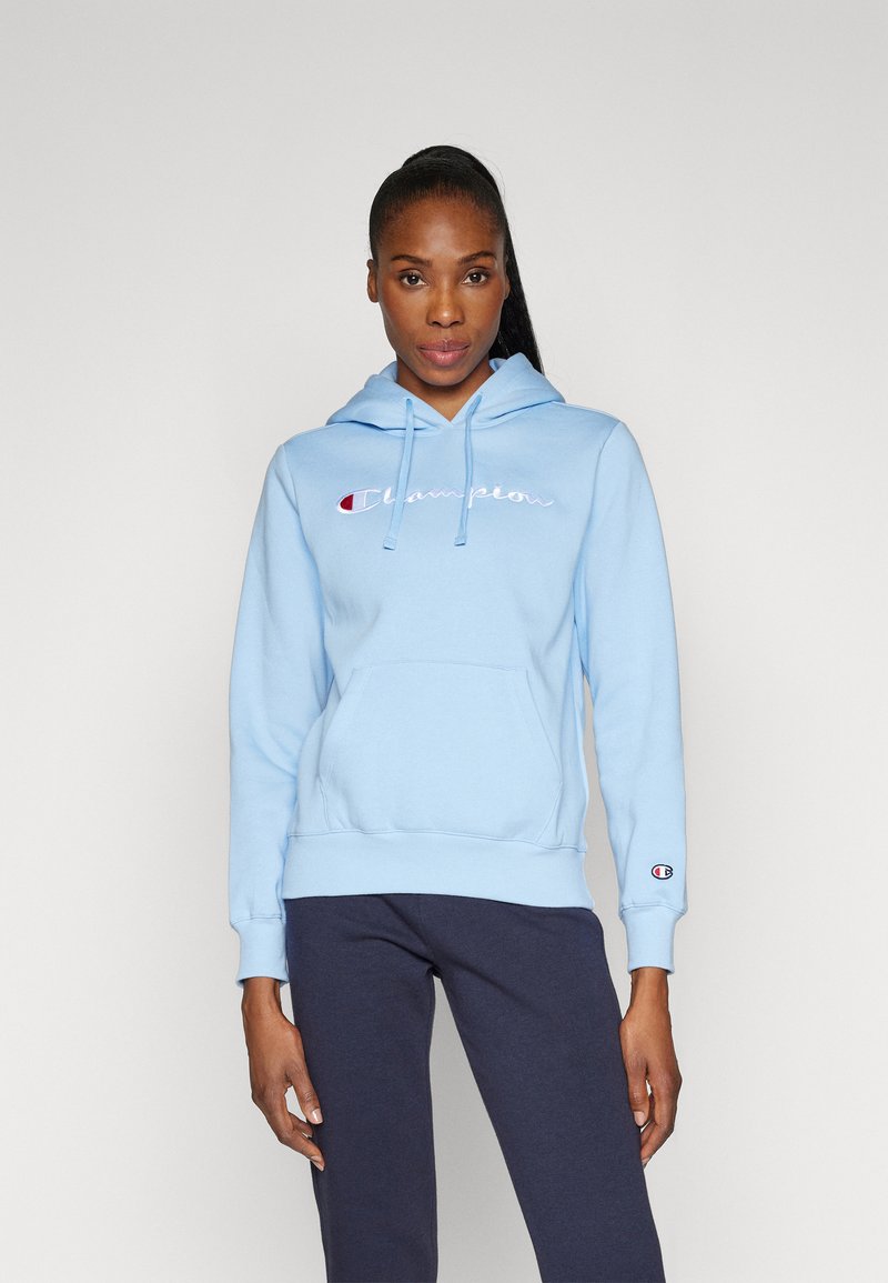 Champion ICONS HOODED LARGE LOGO - Collegepaita - light blue ...