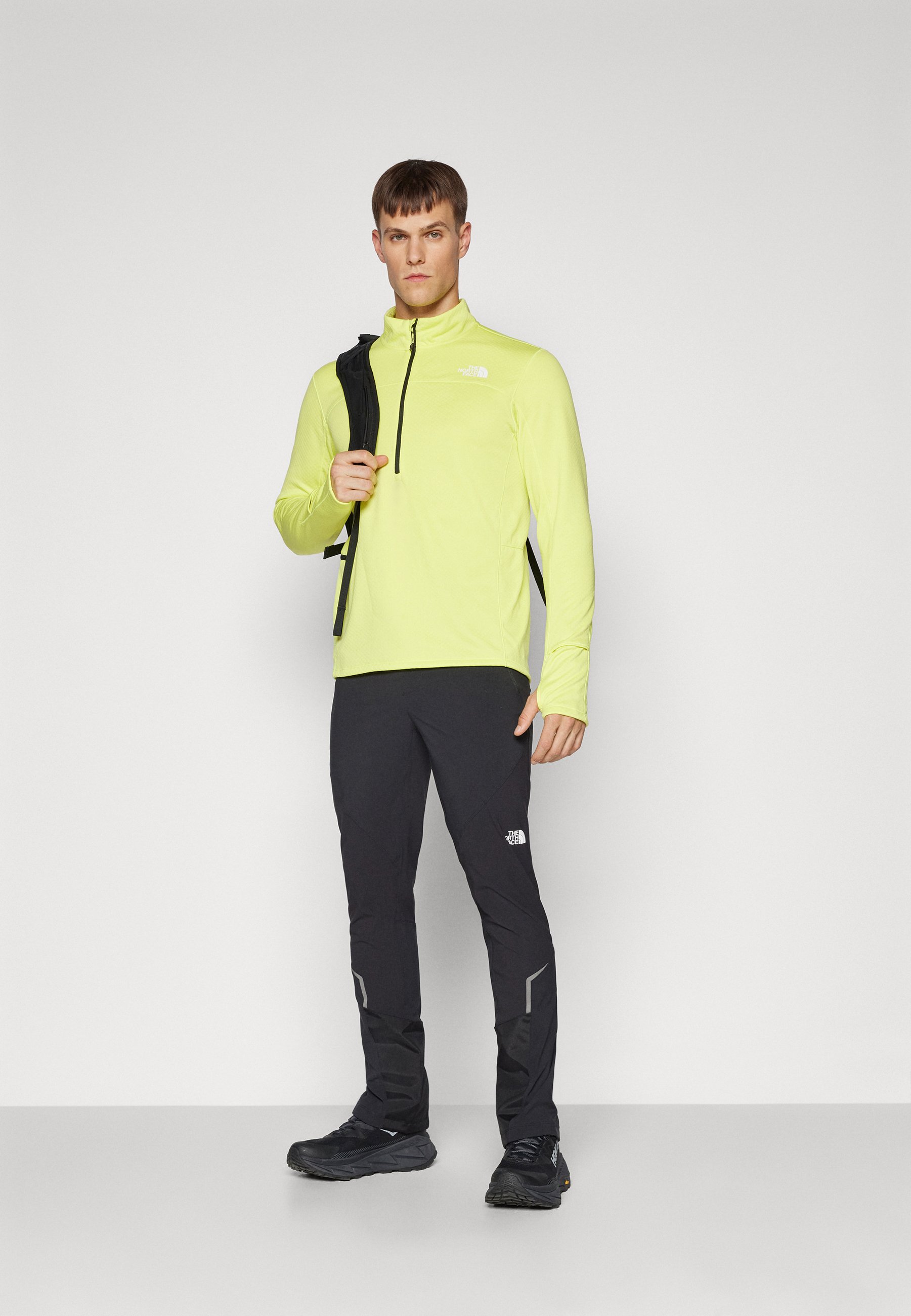 The North Face WINTER WARM PRO 1 4 ZIP Long sleeved top firefly yellow yellow Zalando