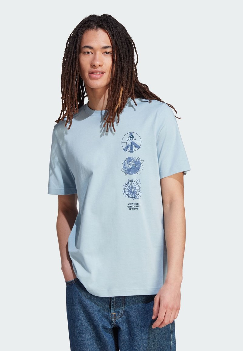 adidas Sportswear CHANGE TRIPLE - Print T-shirt - blue - Zalando.ie