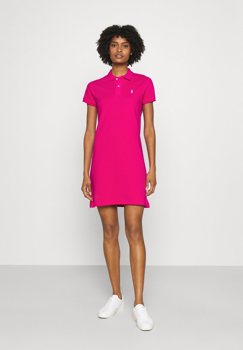 Polo Ralph Lauren COTTON MESH POLO DRESS - Freizeitkleid - aruba pink ...