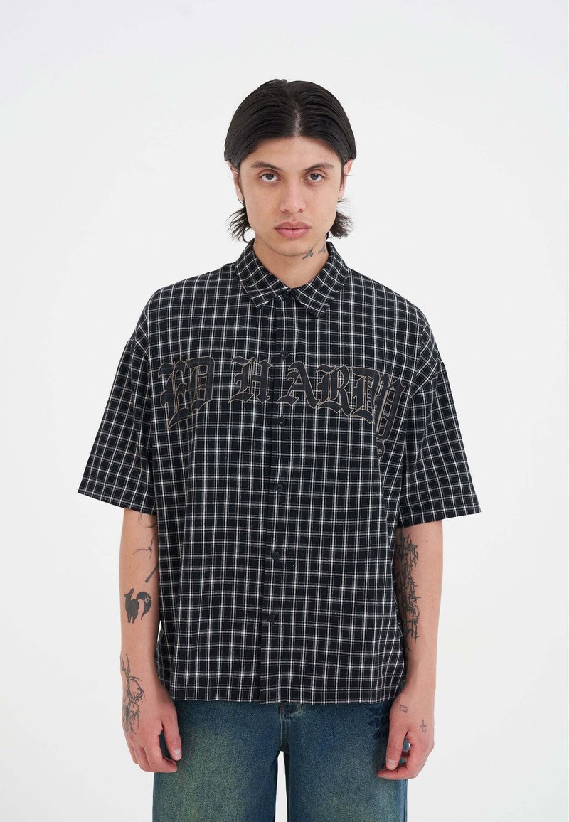 Ed Hardy DEATHLY SNAKE REAPER CHECK BOXY - Shirt - black - Zalando.ie