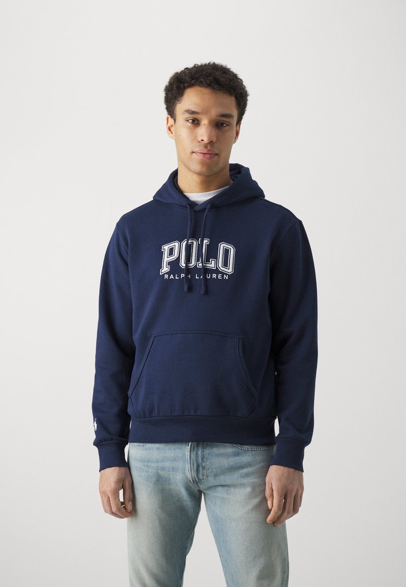 Polo Ralph Lauren LONG SLEEVE - Jersey con capucha - cruise navy/azul ...