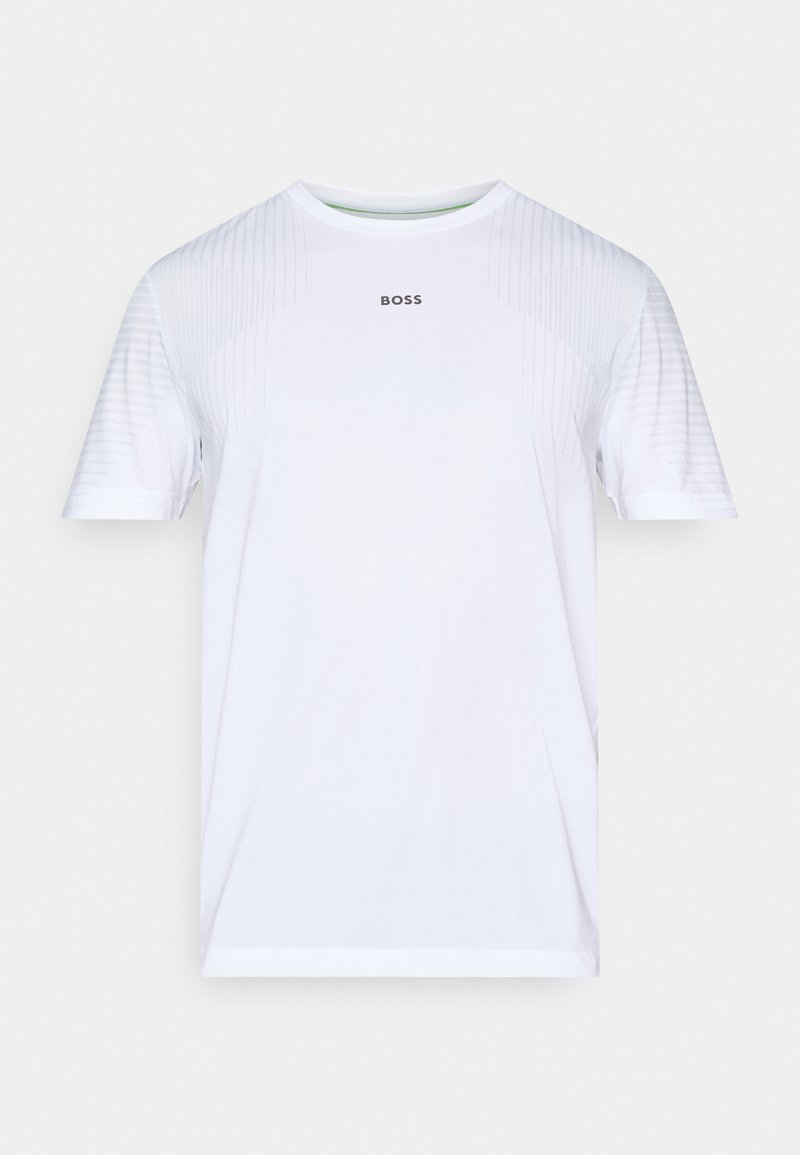 BOSS ACTIVE PUSH - Sports T-shirt - white - Zalando.co.uk