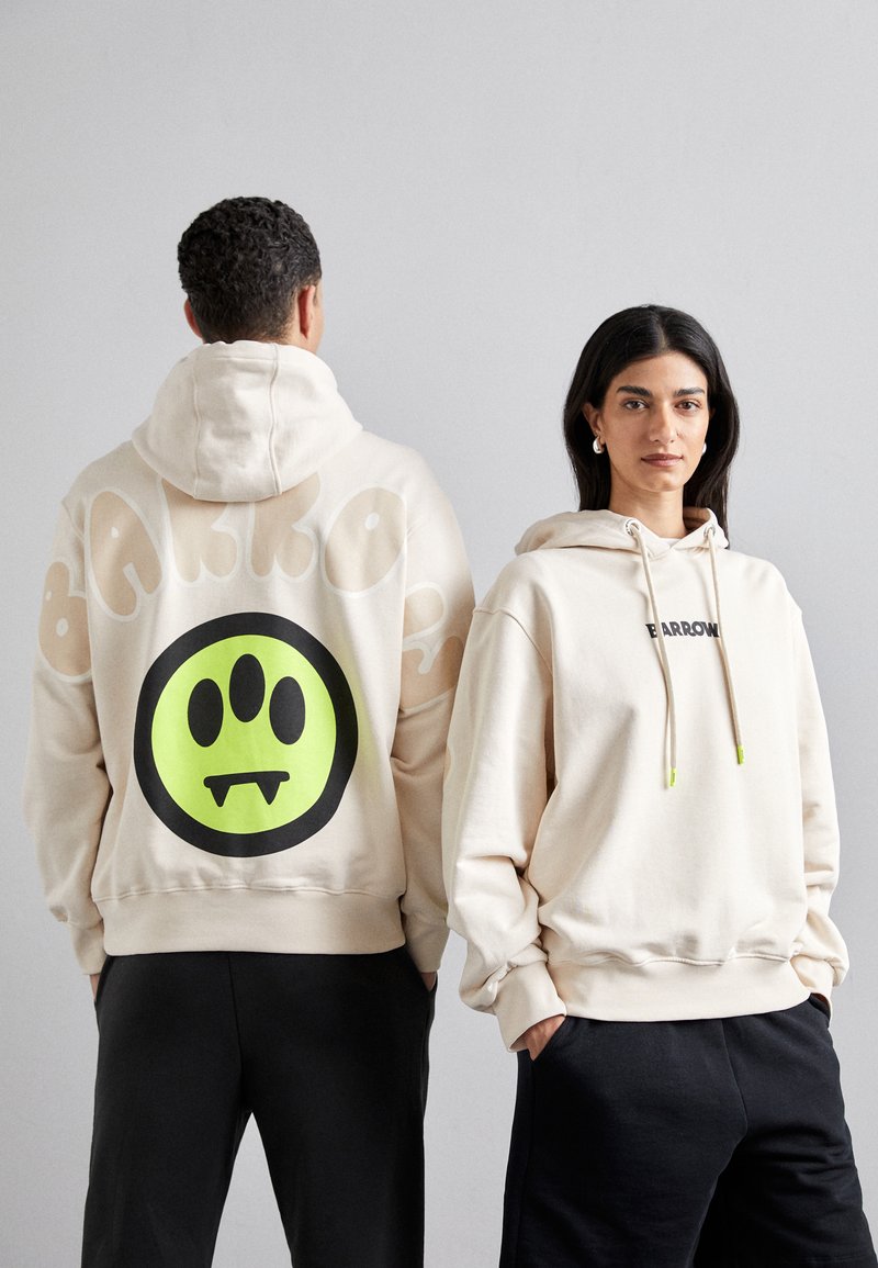 Barrow HOODIE ICONIC UNISEX - Sudadera - turtledove/crema - Zalando.es