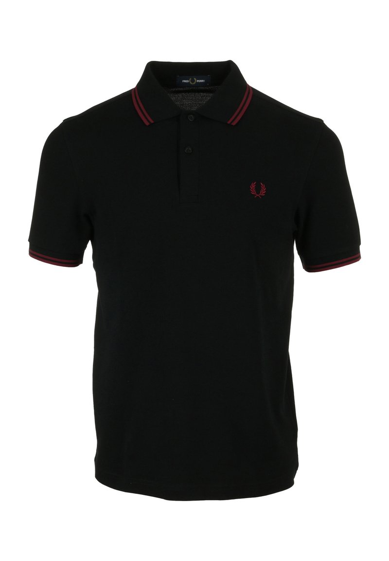 Fred Perry TWIN TIPPED - Polo - black burnt red/nero - Zalando.it
