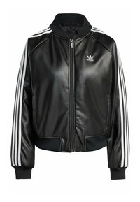 adidas Originals SUPERSTAR LOOSE PADDED - Faux leather jacket - black ...