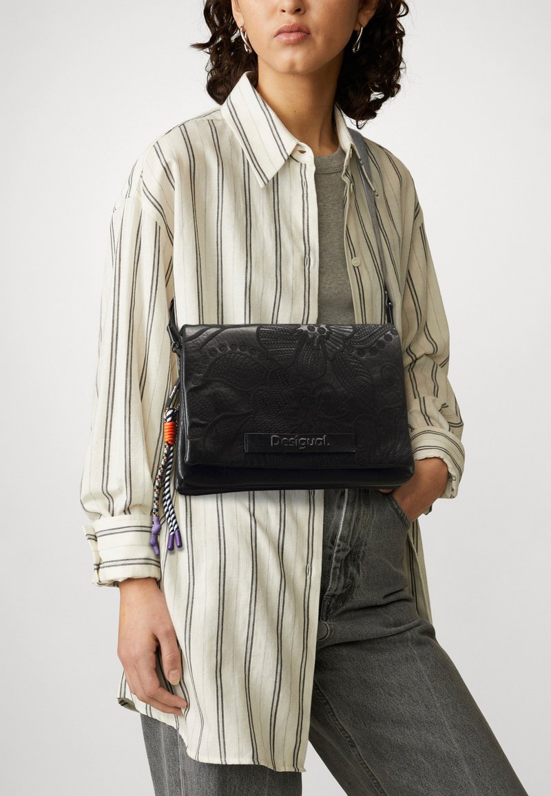 Desigual ALPHA DORTMUND FLAP - Across body bag - black - Zalando.co.uk