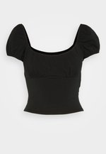 Hollister Co. RUCHED BUST - T-Shirt print - casual black/schwarz ...