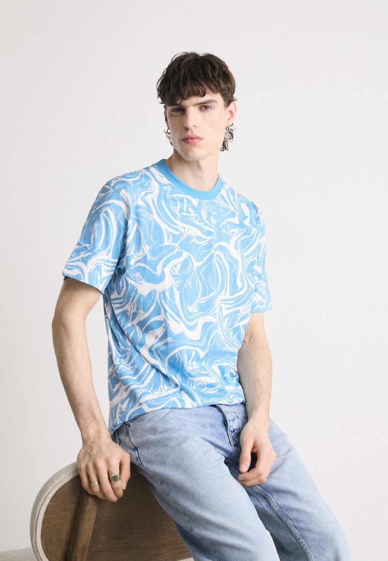 BOSS OCEAN - Print T-shirt - off white/off-white - Zalando.co.uk