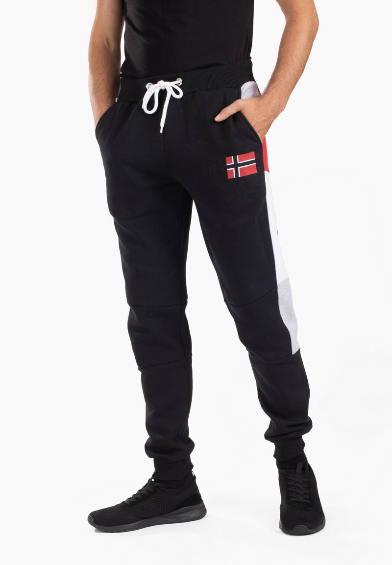 Geo Norway MOLEM - Tracksuit bottoms - black - Zalando