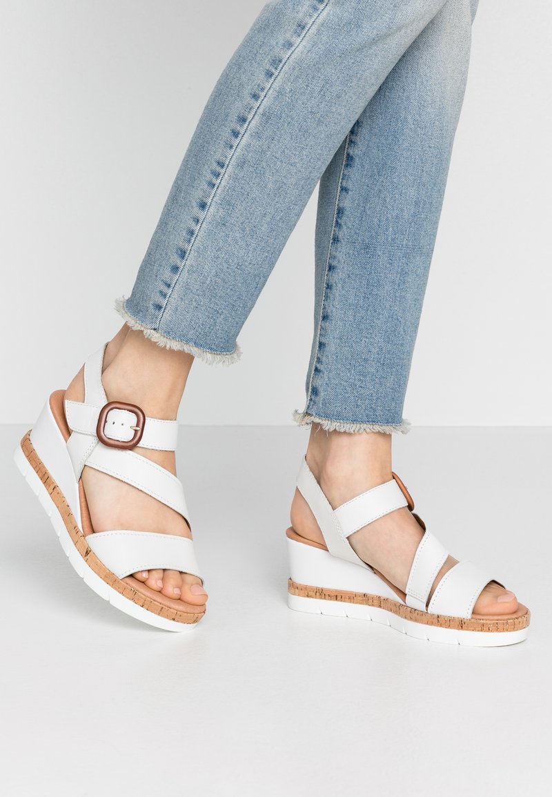 Jana Platform sandals - white - Zalando