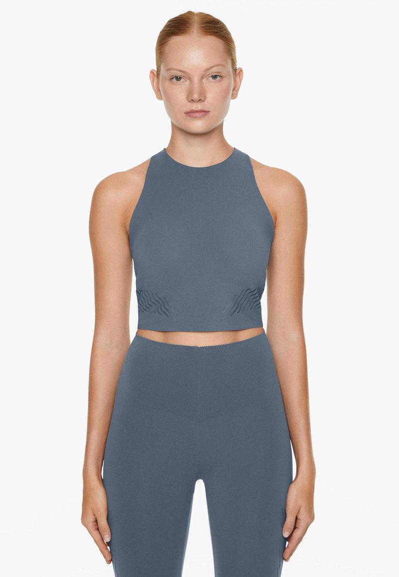 OYSHO COMPRESSIVE TANK - Top - dark blue - Zalando