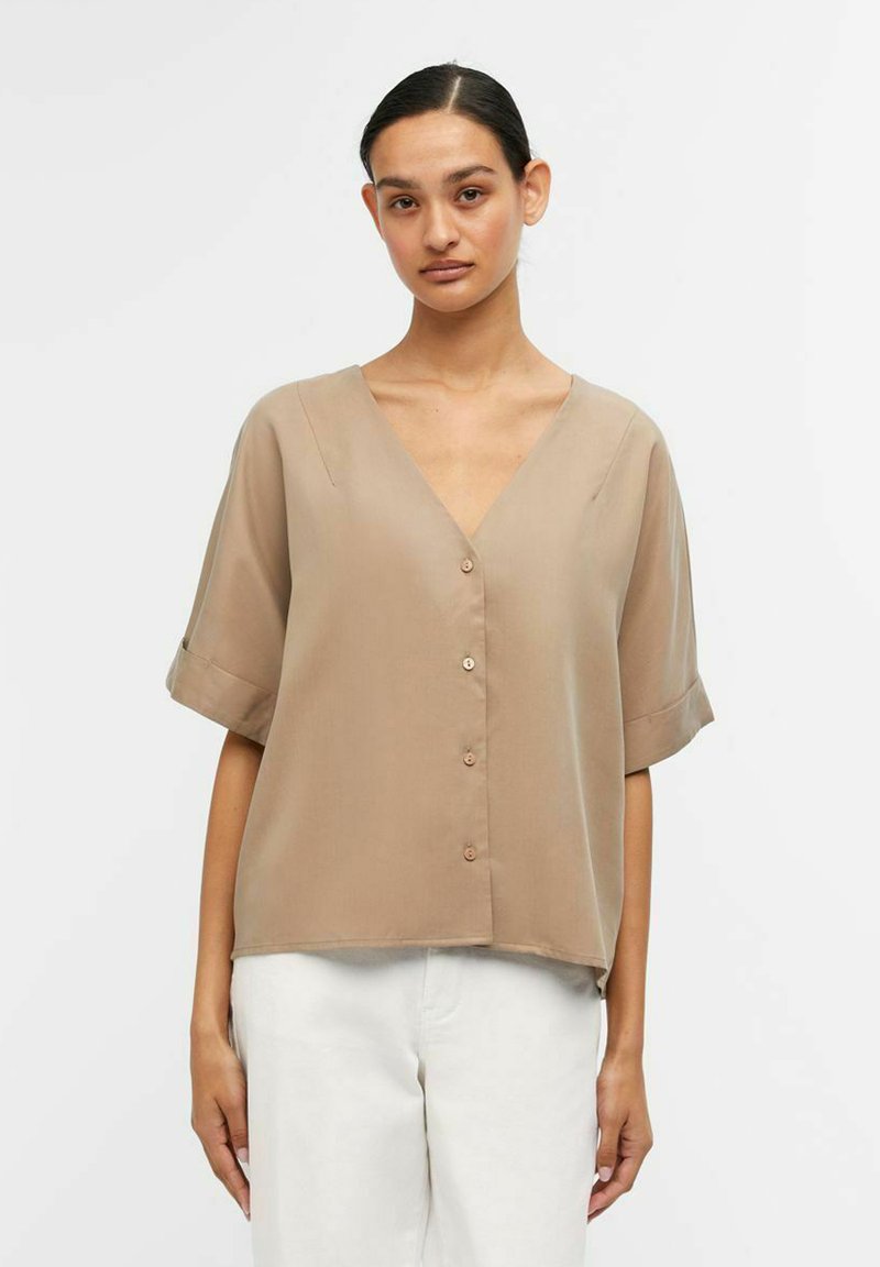 Object KURZARM - Blouse - fossil/beige - ZALANDO.FR
