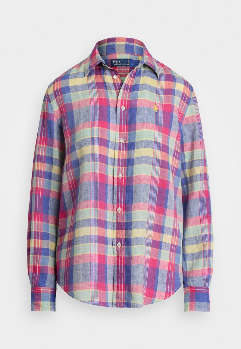 Polo Ralph Lauren CLASSIC FIT PLAID LINEN SHIRT - Cămașă - hot pink ...