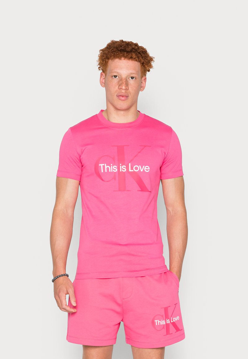 Calvin Klein Jeans Monogram Tee Unisex Tričko S Potlačou Pink