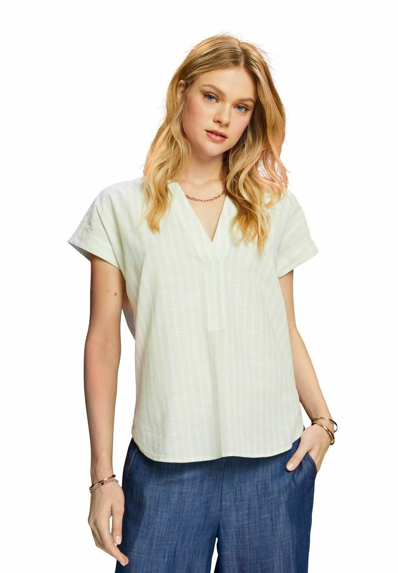 Esprit Gestreifte Blouse Citrus Green Lichtgroen Zalando Nl