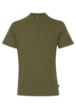 Casual Friday THEIS ZIPPER - T-Shirt basic - burnt olive/tanne - Zalando.de